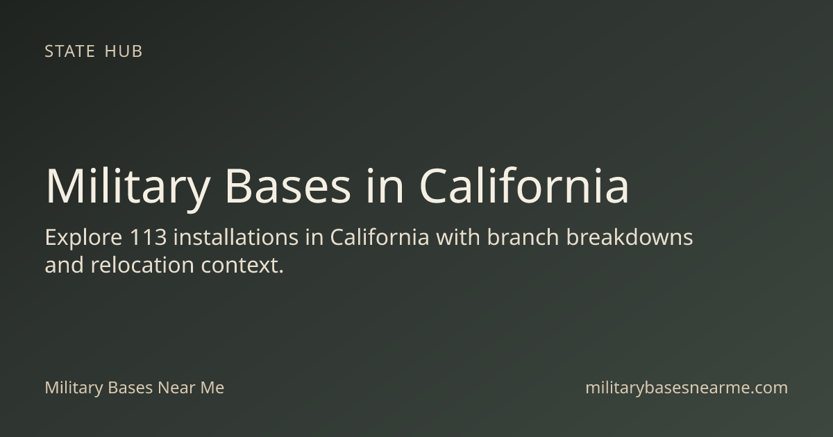 Military Bases in California | Military Bases Near Me