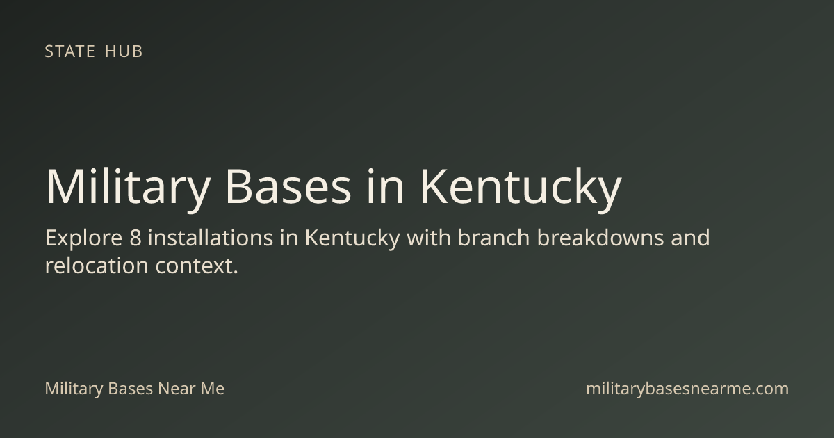 Military Bases in Kentucky | Military Bases Near Me