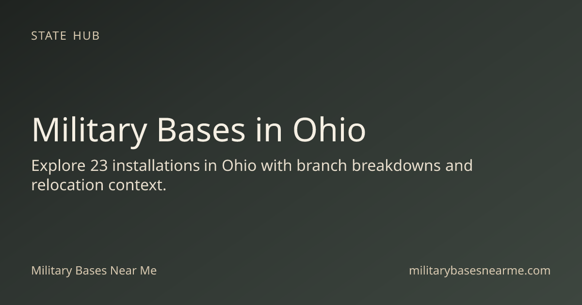 Military Bases in Ohio | Military Bases Near Me